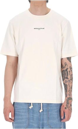 Maison Kitsun&eacute; Homme, Tops, Beige, Taille: XL Paris Comfort Tee-Shirt