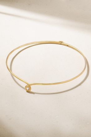 Yvonne L&eacute;on Halsreif Aus 9 Karat Gold Mit Topas