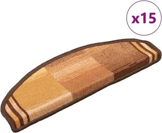 vidaXL Treppenmatten Selbstklebend 15 Stk. Braun 65x21x4 cm - Vidaxl