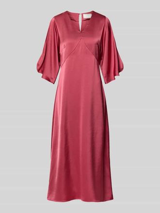 Neo Noir Midikleid mit V-Ausschnitt Modell Remara