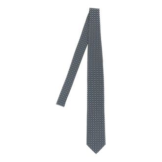 Brioni Homme, Accessoires, Bleu, Taille: ONE Size Cravate en soie &agrave; motifs