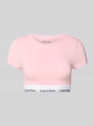 Calvin Klein Underwear Cropped T-Shirt mit Label-Bund