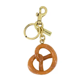 Coach Womens Small Pretzel Keyring Acetate Multi Metal Accessories Keychains