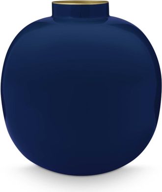 Pip Studio Metall Vase Dunkelblau 23 cm