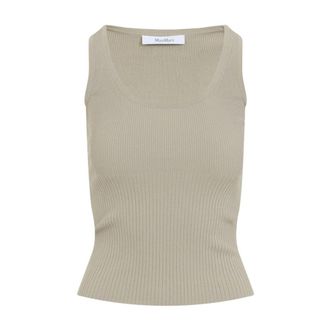 Max Mara Geripptes Strick-Tanktop - - Tops - Damen - Beige - XS