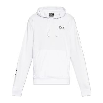 Emporio Armani Emporio Armani Ea7, Homme, Sweatshirts et sweats &agrave; capuche, Blanc, Taille: M SweaT-shirt avec Logo