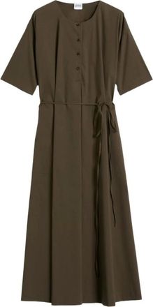 Aspesi Femme, Robes, Vert, Taille: 36 FR Robe Popeline Stretch Nylon Coton