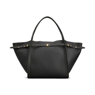 Tod's Femme, Sacs, Noir, Taille: ONE Size Sac shopping Medium en cuir