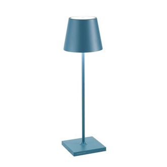 Zafferano Poldina Pro, Lampe de Table Rechargeable et Sans Fil avec Contrôle Tactile, Utilisable également comme Lampe dExtérieur, Dimmer 2200-3000 K, Hauteur 3