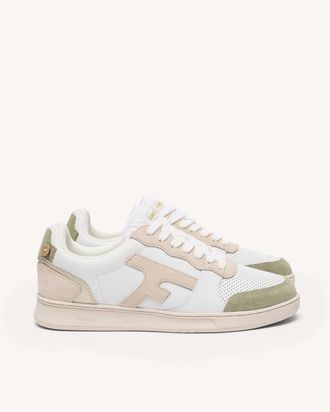 Faguo Baskets rose p&acirc;le & kaki clair cuir - HAZEL