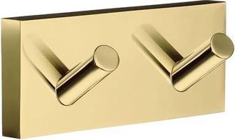 Smedbo RV356 Doppelter Handtuchhaken Haus aus poliertem Messing, gold, 9 x 4 x 4 cm