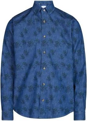Eton Chemise droite &agrave; motif en coton