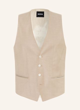 HUGO BOSS Anzugweste Huge Slim Fit beige