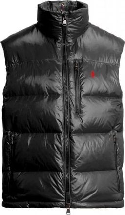 Ralph Lauren Homme, Vestes, Noir, Taille: XL Gorham Glossed Down Vest