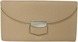 Celine Portefeuille long (bi-pli) Pre-owned - Femme - Pre-owned - Beige - Taille: ONE Size