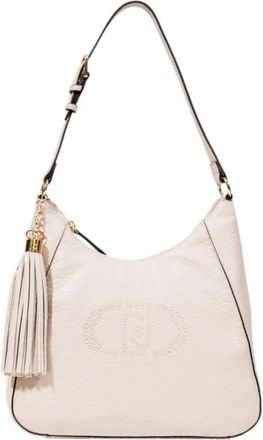 Liu Jo Femme, Sacs, Beige, Taille: ONE Size Sac Hobo avec D&eacute;tail de Gland