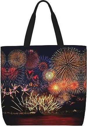 Generic Feux DArtifice Sac A Main Femme Pliable Tote Bag Imperm&eacute;able Sac Cabas Pour Quotidienne Voyage Plage