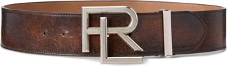 Ralph Lauren Collection Ledergürtel mit Logo-Schnalle - Braun