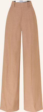 Rossi Rossi Marlenehose Ivon Mit Leinen braun