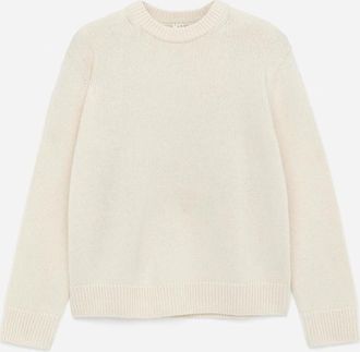Arket Pullover Aus Schwerem Wollstrick -Wei&szlig;