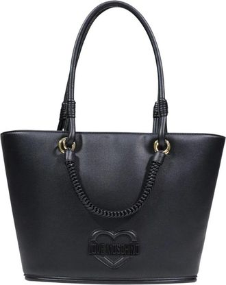 Love Moschino Femme, Sacs, Noir, Taille: ONE Size Lettering Tote Bag
