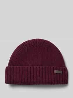 Barbour Beanie mit Logo-Patch