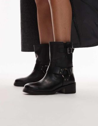 Tommy Jeans Bottes style motard avec boucle - Noir