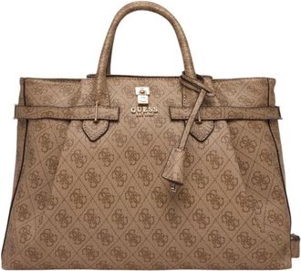 Guess Femme, Sacs, Beige, Taille: ONE Size Sac &agrave; main structur&eacute; en polyur&eacute;thane