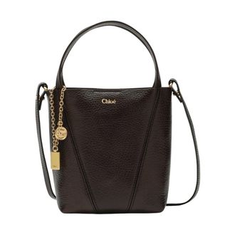 Chlo&eacute; Petit Sac Cabas Spin - Femme - Sacs - Brun - Taille: ONE Size