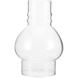 Artibetter SEWACC Klarer Winddichter Glaslampenschirm f&uuml;r &Ouml;llampen Hitzebest&auml;ndiger Runder Petroleumlampenschirm mit Dickem Glas Ersatz Lampenschirm f&uuml;r Kleine P