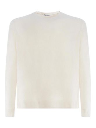 Malo Rundhalspullover - Weiß