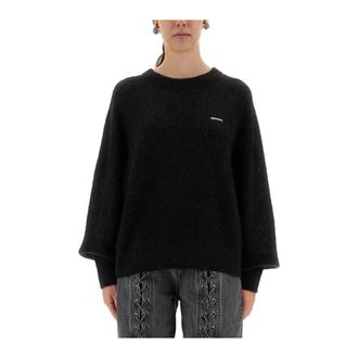 Rotate Leichter Strickpullover mit Logo - - Knitwear - Damen - Schwarzk - M