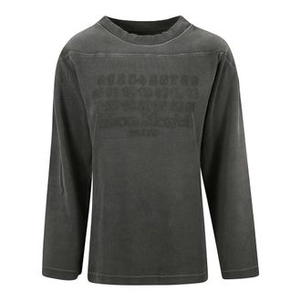 Maison Margiela Schwarzes Baumwoll-Sweatshirt - - Sweatshirts & Hoodies - Damen - Schwarzk - M