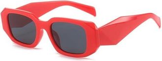Generic Lunettes De Soleil Carr&eacute;es &Agrave; Petite Monture For Hommes Et Femmes, Id&eacute;ales For Les Activit&eacute;s Plein Air, Trajets Quotidiens Vacances(Red)