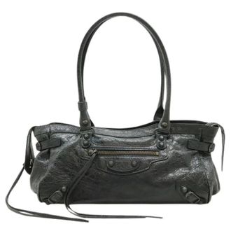 Balenciaga Pre-owned Leder Schultertasche - - Pre-owned - Damen - Schwarzk - ONE SIZE