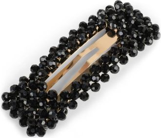 styleBREAKER Haarschmuck Rechteckige Kunststoff Perlen Haarspange