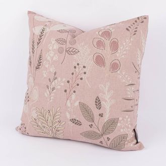 Sch&ouml;ner Leben Kissenh&uuml;lle Soft Calming Leaves rosa div. Gr&ouml;&szlig;en, Gr&ouml;&szlig;e:50x50cm (HxB)