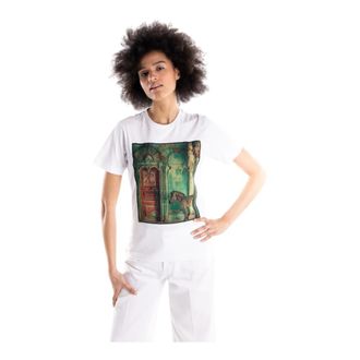 Bastille Rundhals-T-Shirt mit kurzen &Auml;rmeln - - Tops - Damen - Wei&szlig; - 2XL