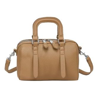 Generic Sac &agrave; bandouli&egrave;re en cuir synth&eacute;tique pour femme, sac &agrave; main polyvalent pour le travail, le shopping, les voyages, lautomne, marron, 16.14x9.84x5.12in