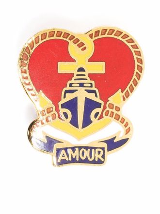 JC de Castelbaljac broche armoiries Amour (ann&eacute;es 1990) - Or