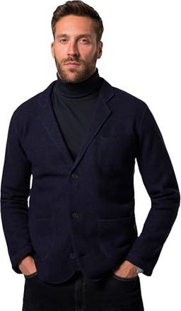 JP1880 Hommes Grandes Tailles L-8XL Veste en Maille, Maille en Laine, col &agrave; Revers, Jusquau 7 XL Bleu Marine 4XL 829386130-4XL