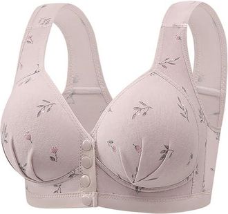 Generic Soutien-gorge avant pour femme, grande taille, sans rassemblement danneaux, anti-affaissement, bonnet fixe, style gilet, soutien-gorge &agrave; fermeture ava