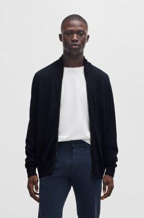 HUGO BOSS Strickjacke Avac mit Logostickerei auf der Brust