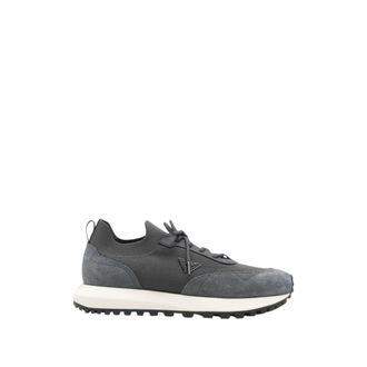 Emporio Armani Basses sneakers en daim et mesh avec semelle en caoutchouc - Homme - Chaussures - Gris - Taille: 41 EU