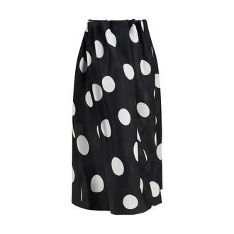 Khaite Womens Black Silk Skirt