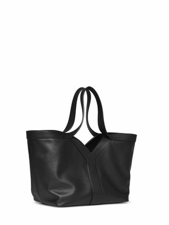 Saint Laurent Womens Tote Bag Y Black Calf Leather Shoulder