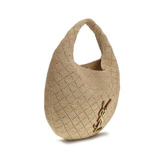 Saint Laurent Womens Beige Raffia Shoulder Bag