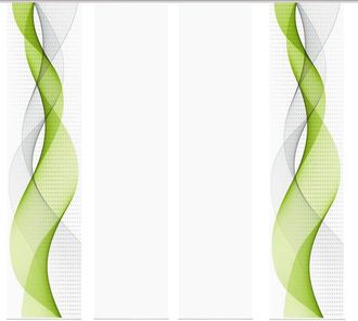 Home Fashion 4er-Set Schiebegardinen OPALIA, 4X 245 x 60 cm inkl. Zubehör, Farbe:apfelgrün