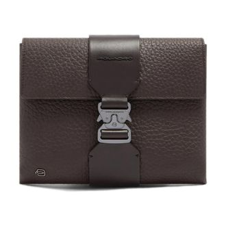 Piquadro Leder-Clutch mit rohen Schnittkanten - - Bags - Herren - Braun - ONE SIZE