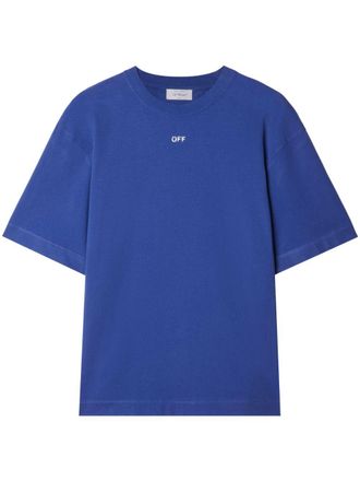 Off-white t-shirt &agrave; imprim&eacute; graphique - Bleu